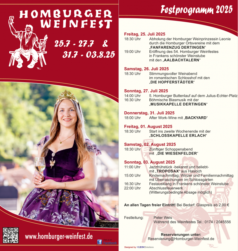 Programm 2025 – Homburger Weinfest